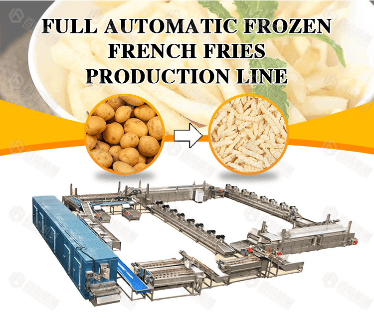 Full Automatic Frozen French Fries Production Line_Henan Baixin Machinery