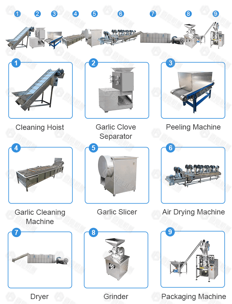 automatic continuous garlic processing line/large output garlic ...