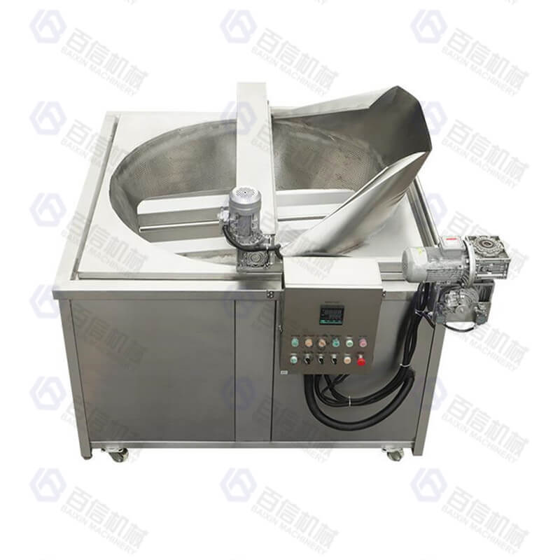 Automatic Stirring Batch Fryer Machine_Henan Baixin Machinery